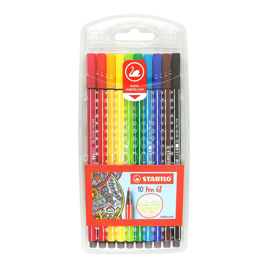 Stabilo Pen 68 Fiber-tip Pen 10 set – Markers N Pens